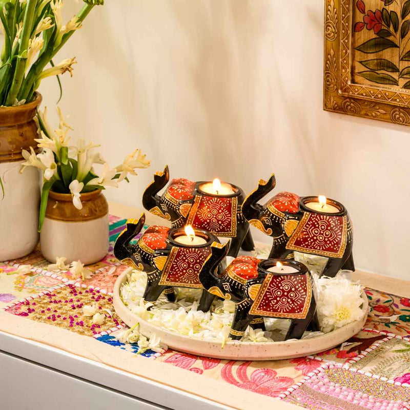 Assorted Elephant Candle Holders | Atrangi Studio