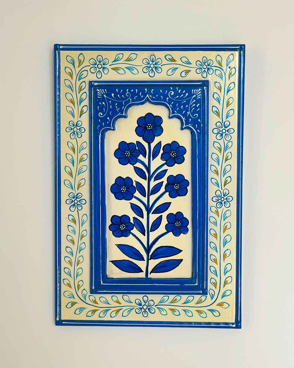 Coastal Blue Wooden Wall Frame - Artisan-Made Wall Decor | Atrangi Studio