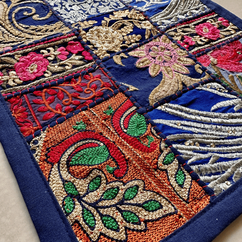 Dark Blue Patchwork Table Mats